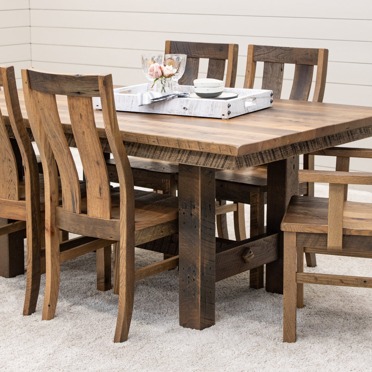Timberland Reclaimed Wood Dining Set – Upstate Amish Furniture