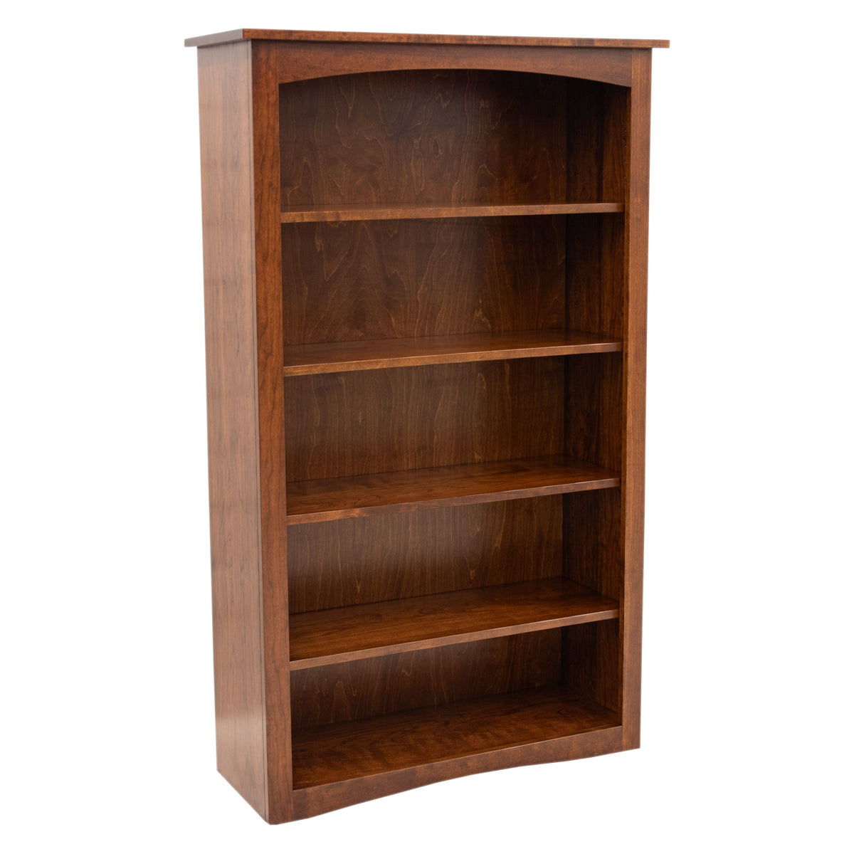 Shaker Solid Cherry Wood 60" Bookcase in Michael's Cherry Finish ...