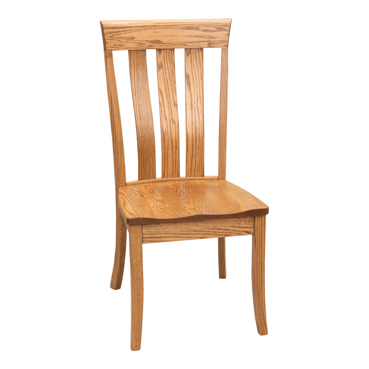 Curlew Solid Red Oak Wood Side Dining Chair in Fruitwood Color ...