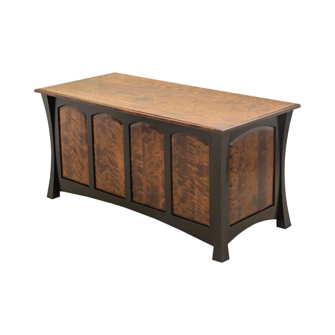 Brooklyn Black & Birch Wood Executive Desk with Panels – Upstate Amish ...