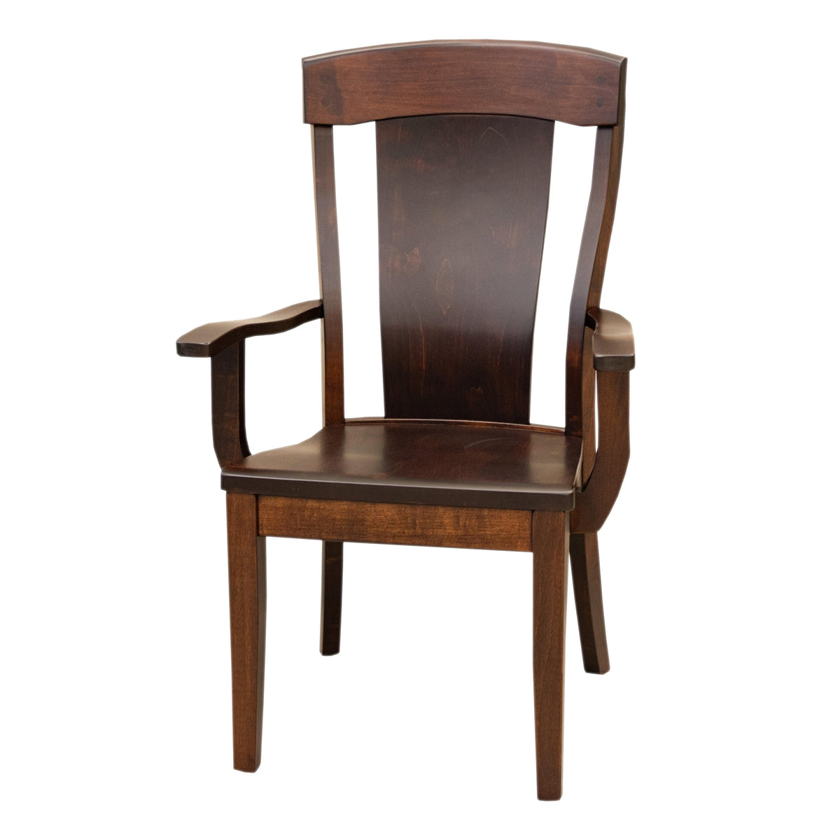 Kowan Maple Wood Arm Dining Chair with Rich Tobacco Stain – Upstate ...
