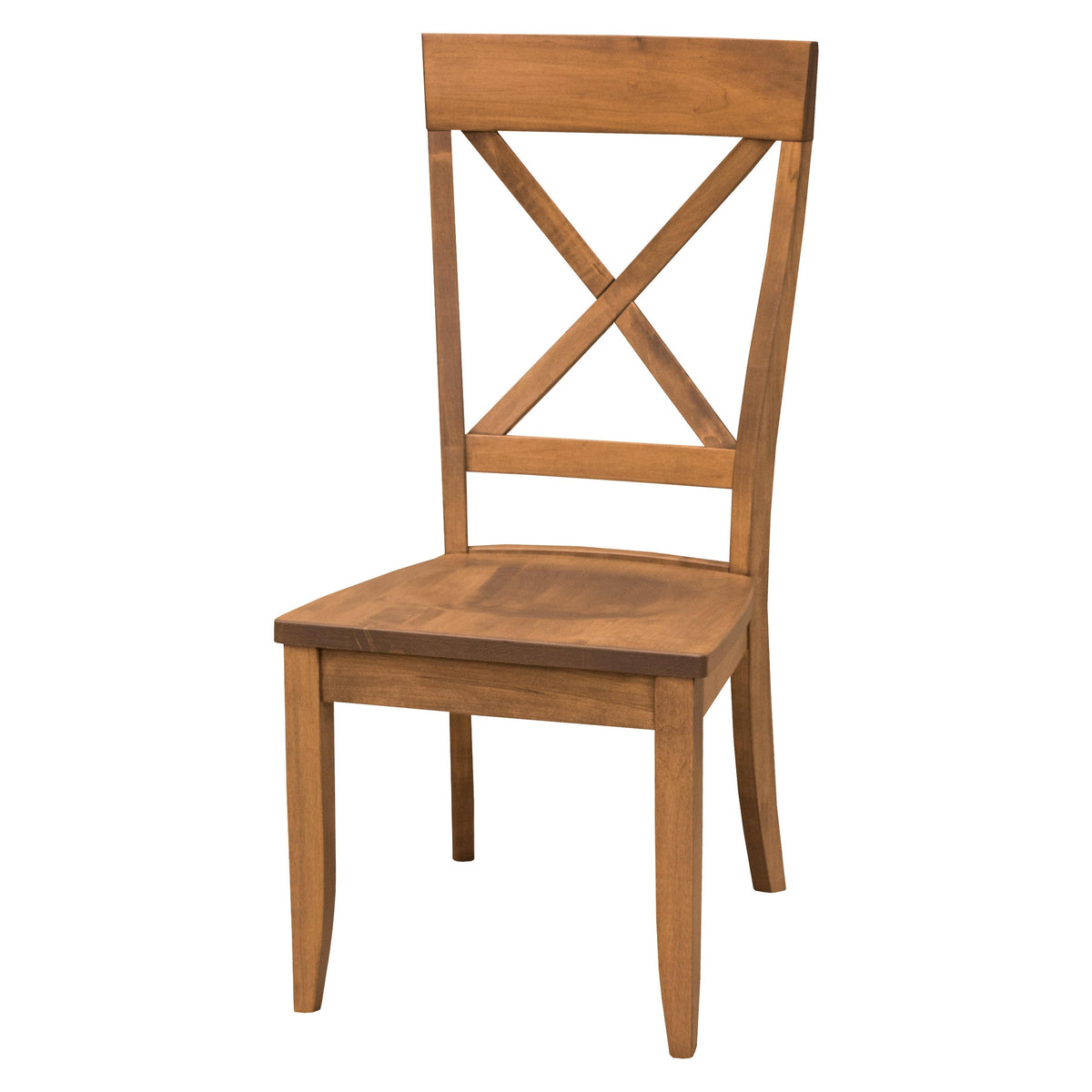 Portland X Back Solid Maple Wood Side Dining Chair | Cider Color ...
