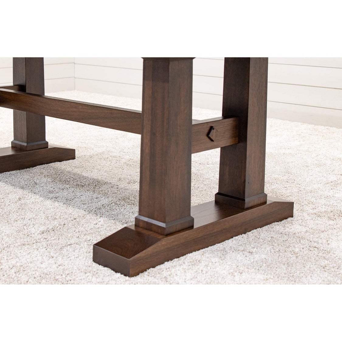Rowan Rustic Hickory Wood Extending Dining Table in Brown Velvet ...