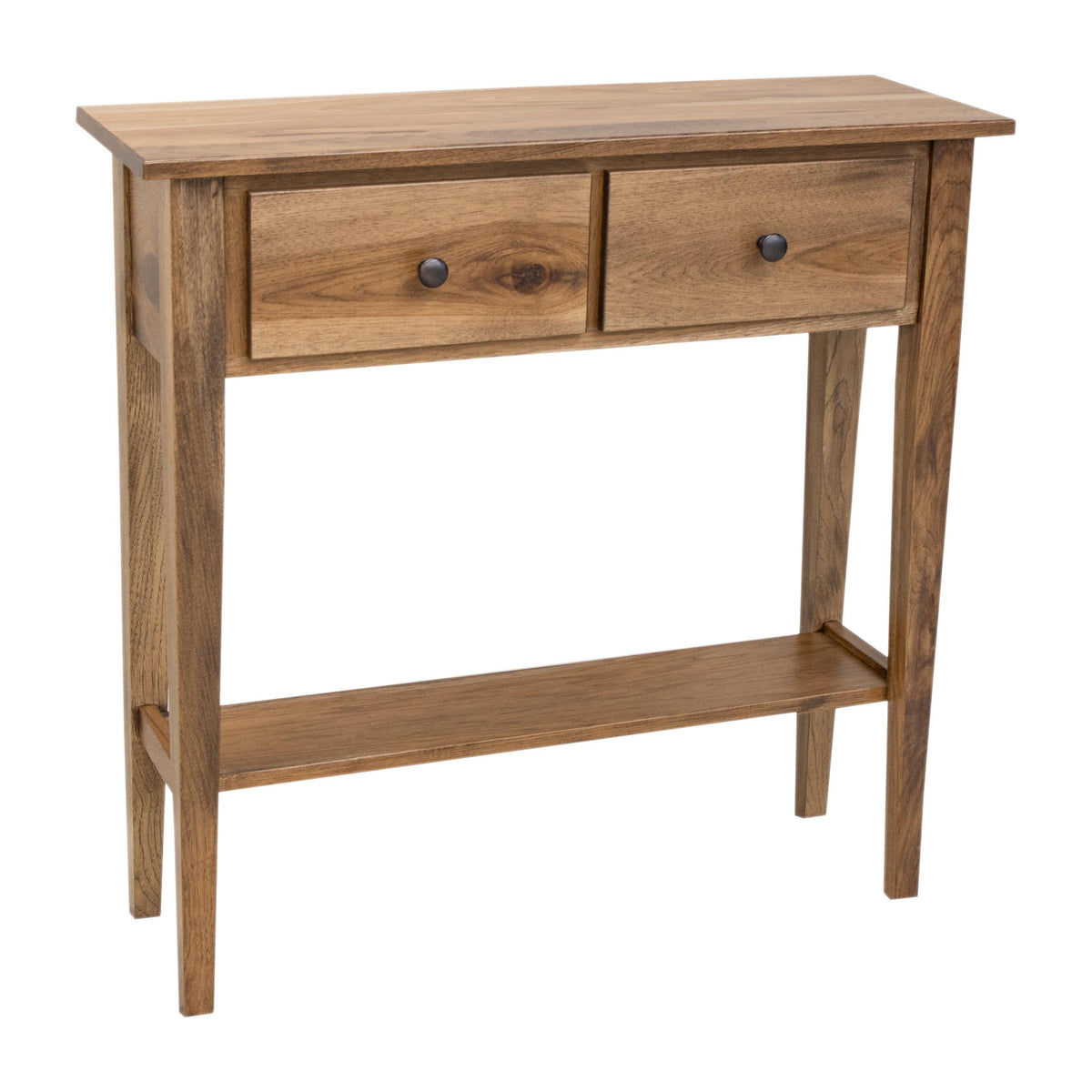 Shaker Rustic Hickory Wood Hall Table in Cocoa Light – Upstate Amish ...