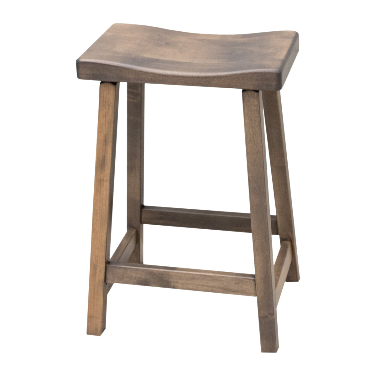 Urban 24" Solid Maple Wood Bar Stool in Cocoa Light – Upstate Amish ...